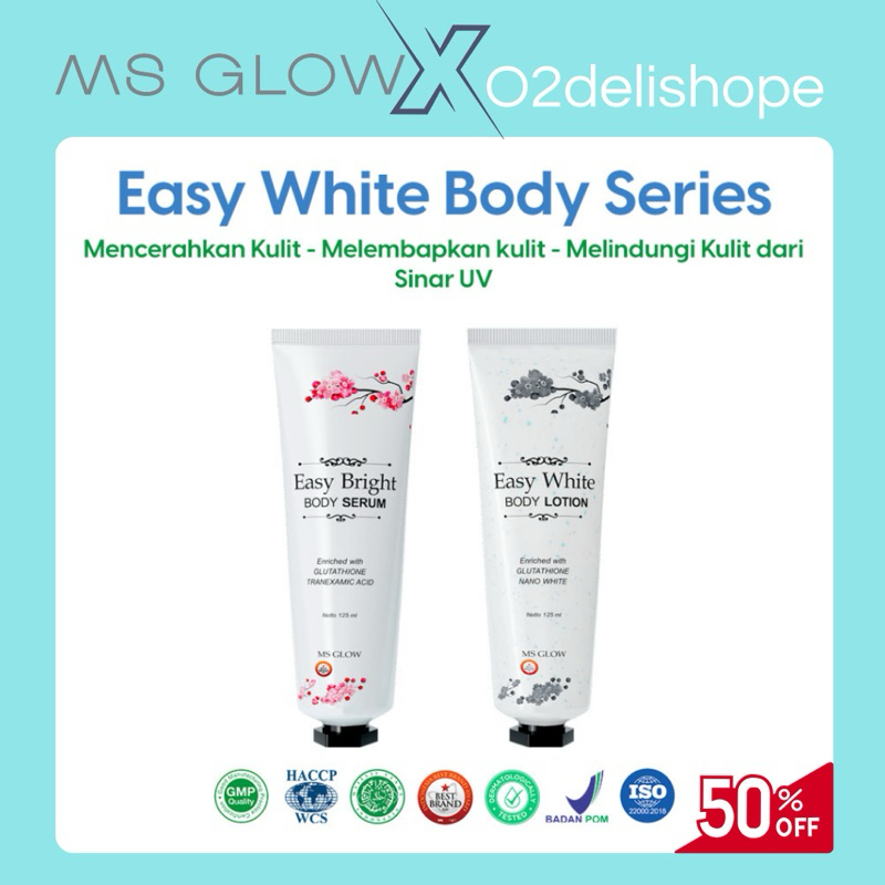 Jual MS GLOW EASY BODY SERIES / MSGLOW EASY BRIGHT BODY SERUM / EASY ...