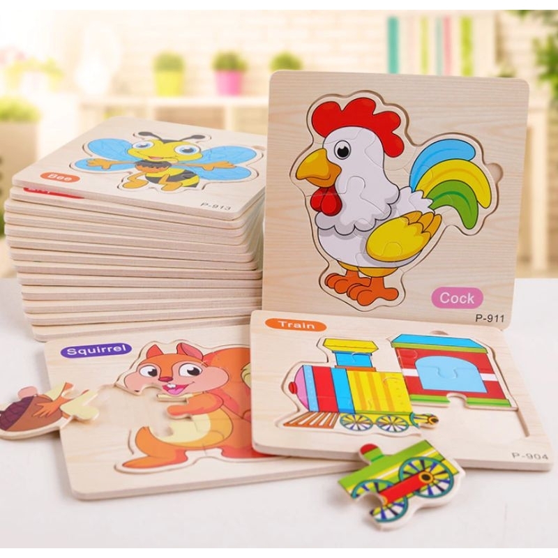 Jual Kiddlebear Mainan Puzzle Kayu Wooden Puzzle | Shopee Indonesia