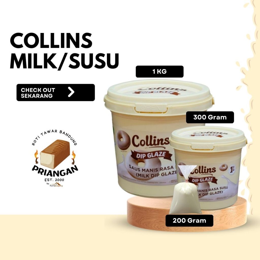 Jual COLLINS DIP GLAZE 1KG/300GR/200GR(REPACK) - Topping Selai Donat ...