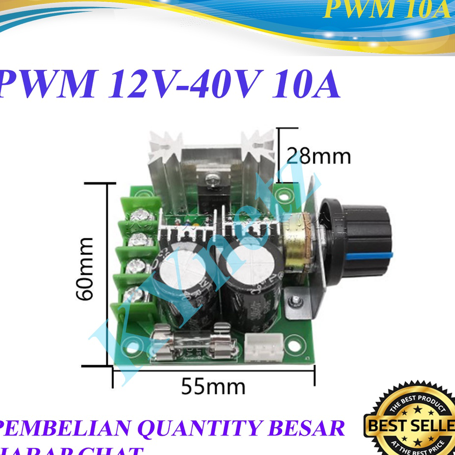 Jual Harga Heboh Dimmer DC 12V-40V 10A / PWM 10A / Speed Controller. | Shopee Indonesia