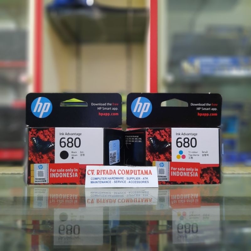 Jual Catridge Printer HP 680 Original | Shopee Indonesia
