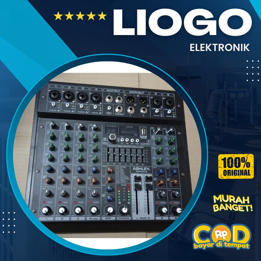 Jual Mixer Audio 6 Channel Ashley Samson 6 Original | Shopee Indonesia