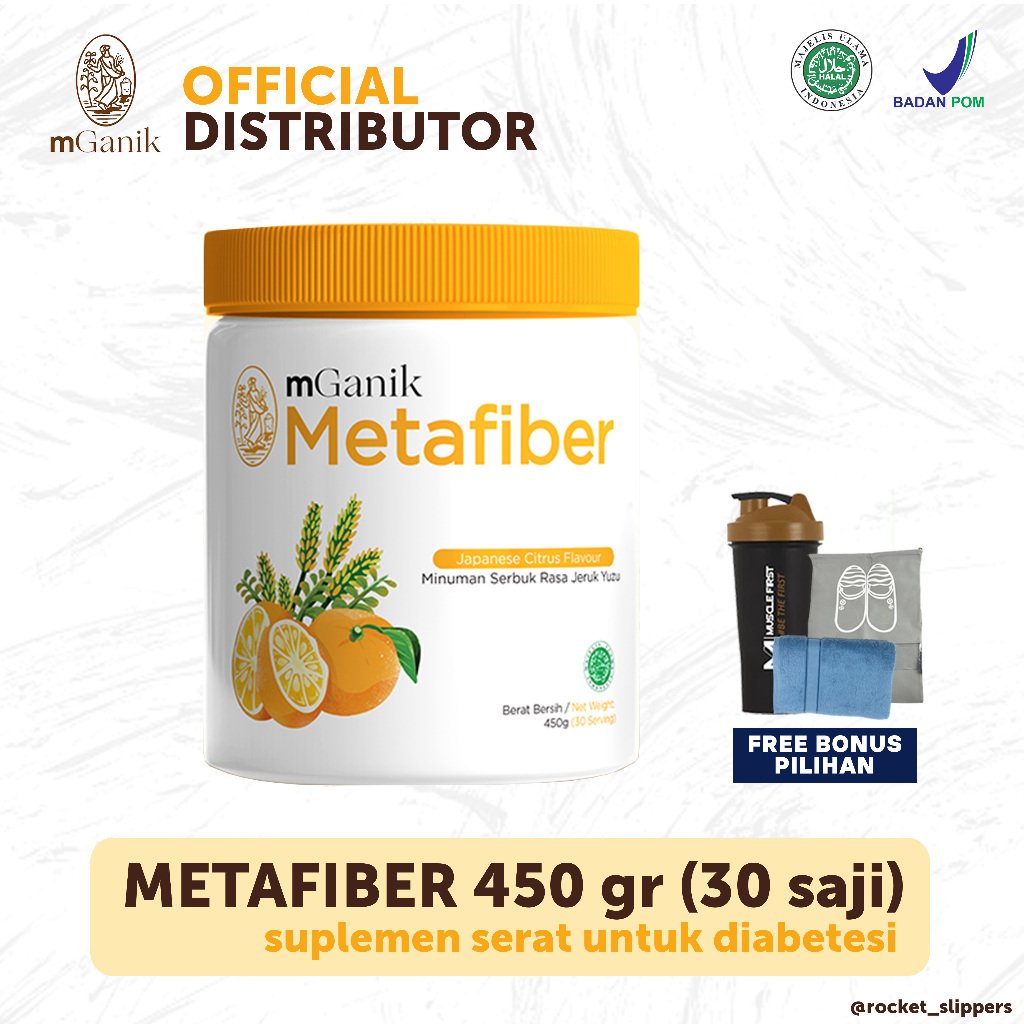 Jual MGANIK METAFIBER 450 Gr Gram 30 Serving Minuman Serat Fiber Untuk ...