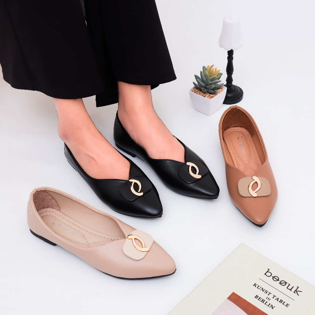 Jual Green Love Sepatu Flat Wanita ZENITH - Flatshoes Hitam - Elegant ...