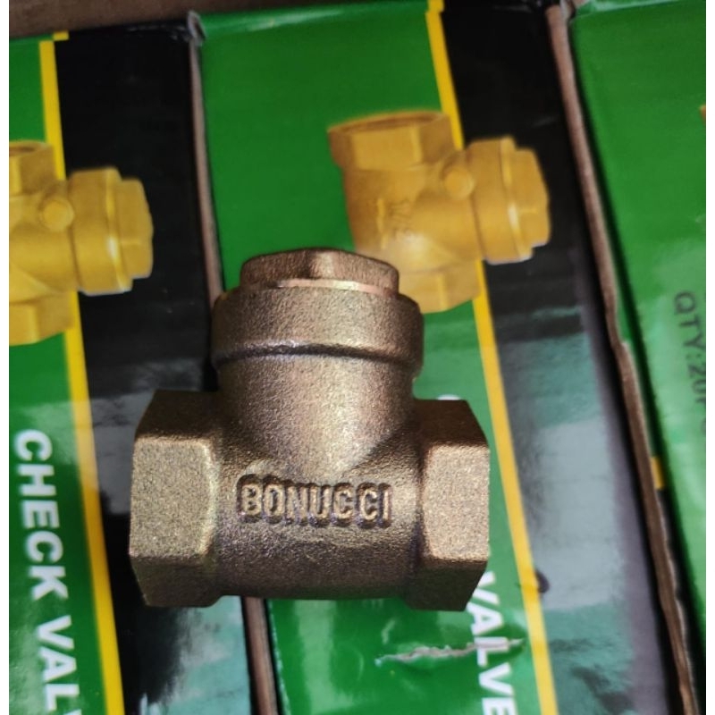 Jual Check Valve Kuningan 1/2 inch 1/2 dim Bonucci / Klep Tabok / Swing ...