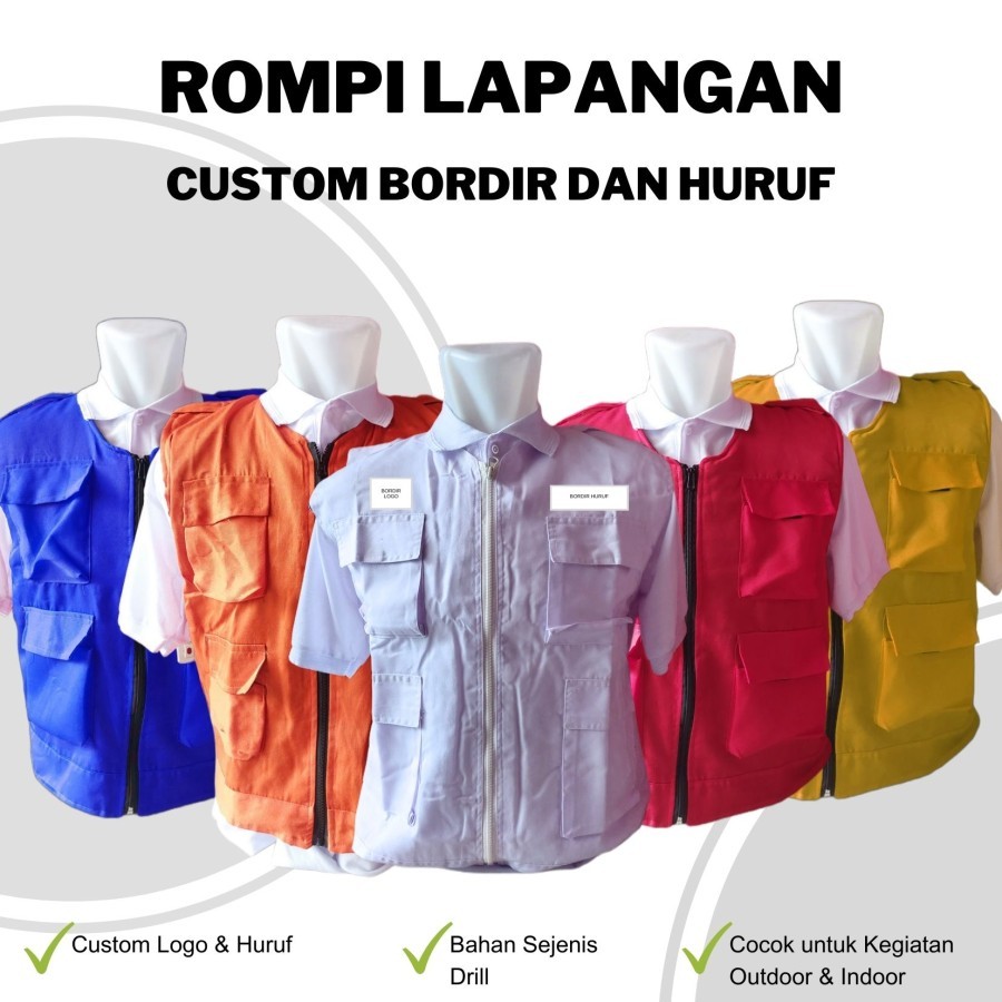 Jual Rompi Lapangan/Rompi Bordir/Rompi Custom/Produk Bandung Bordir ...