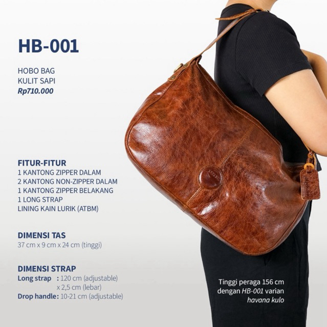 Jual Tas Kulit Wanita ABEKANI HOBO BAG Kode HB001 Tas Hobo Kulit Asli Tas ukuran besar | Shopee ...