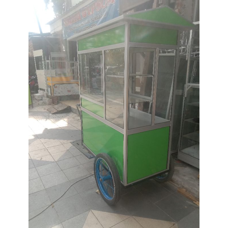 Jual gerobak rombong alumunium dorong anti karat roda 3 | Shopee Indonesia