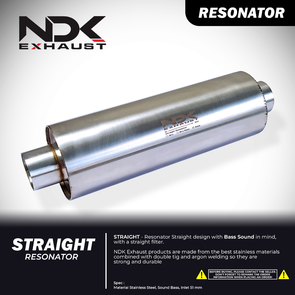 Jual KNALPOT RACING MOBIL RESONATOR STRAIGHT NEW TYPE BY NDK EXHAUST ...