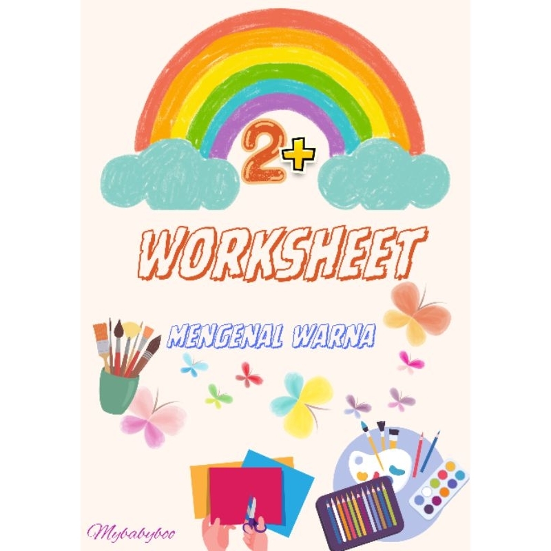Jual worksheet buku edukasi anak 2- 4 tahun untuk mengenal warna ...