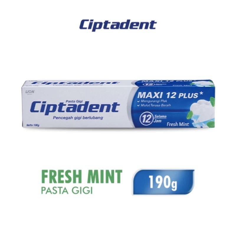 Jual Ciptadent Pasta Gigi Maxi 12 Fresh Mint / Cool / Complete Tube ...