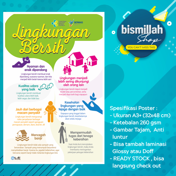 Jual Poster kesehatan Lingkungan Bersih | Shopee Indonesia