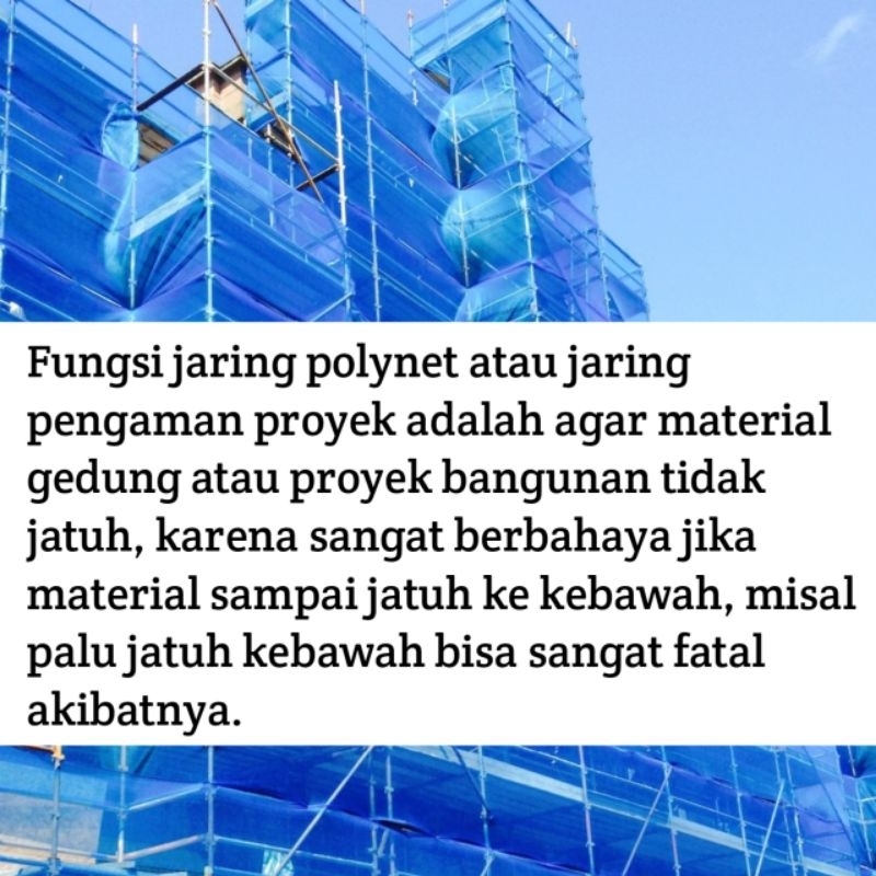 Jual Jaring Polynet / Jaring Proyek Polynet 1 Roll ( Lebar 3 Meter ...