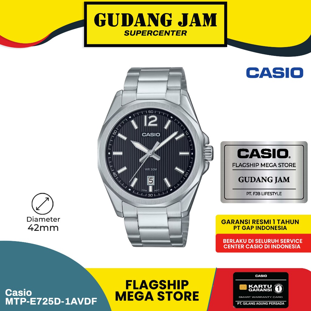 Jual Jam Tangan Casio General MTP-E725D-1AVDF MTP-E725D MTP-E725 MTPE725D MTPE725 | Shopee Indonesia