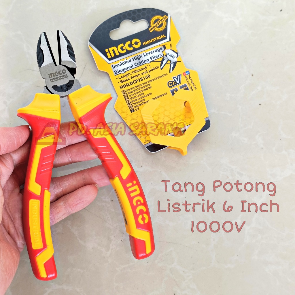 Jual Tang Listrik Potong 6" Inch INGCO HIHLDCP28160 Insulated Diagonal ...