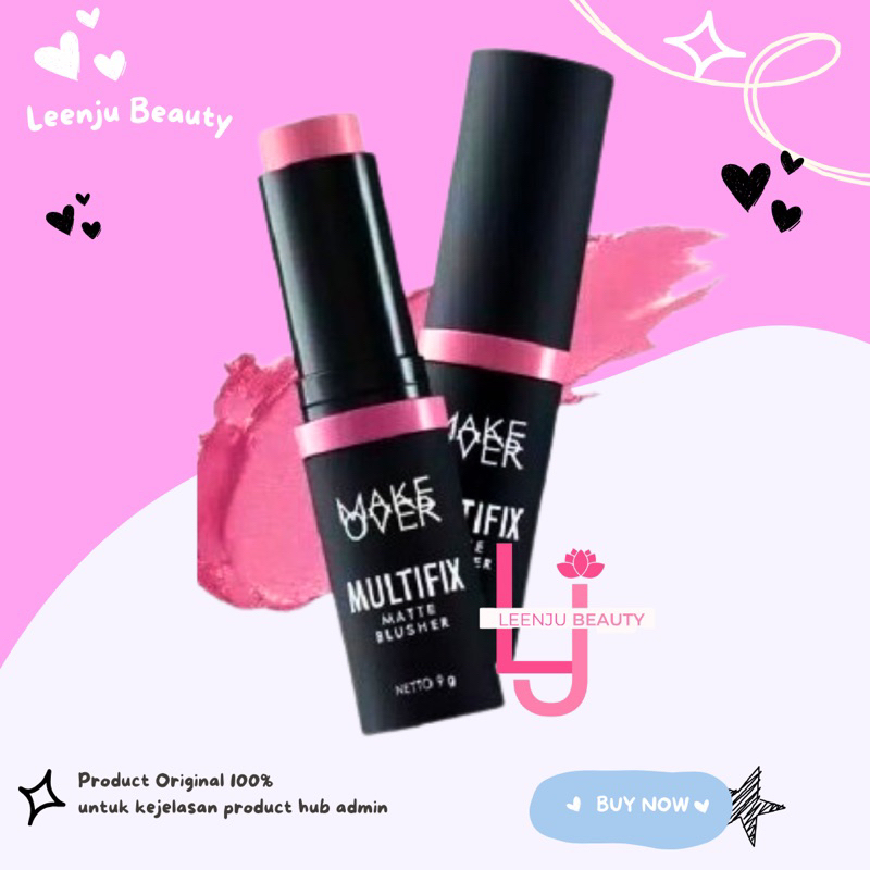 Jual MAKE OVER Multifix Matte Blusher Blush On Stick - Perona PIpi ...