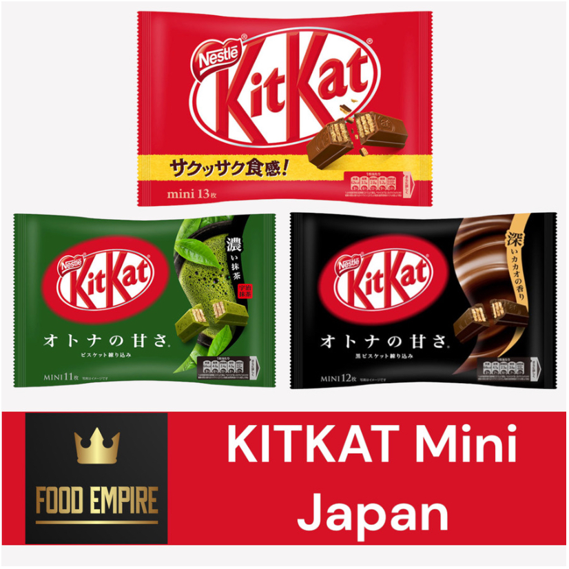 Jual KITKAT Mini Japan | Kit Kat Original - Dark Chocolate - Green Tea ...