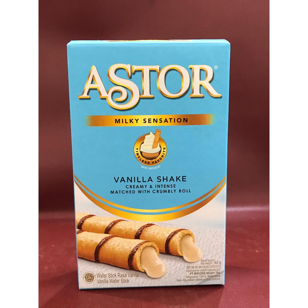 Jual Astor Vanilla Shake 40G - Cemilan Astor Rasa Vanila | Shopee Indonesia