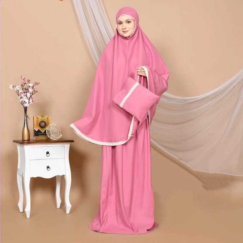 Jual MUKENA RENDA DEWASA / MUKENA TREVELING JUMBO / MUKENAH POLOS VIRAL ...