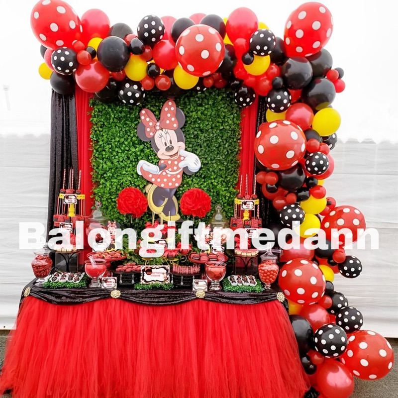Jual PAKET DEKOR GARLAND TEMA MICKEY MOUSE MERAH HITAM KUNING (HANYA ...