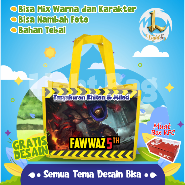 Jual TAS SOUVENIR ULTAH MOBILE LEGEND CUSTOM / TAS SOUVENIR PREMIUM ...