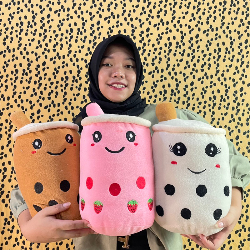 Jual BONEKA BOBA VIRAL!!! BOBA Bubble Drink Milk Tea L SNI | Shopee ...
