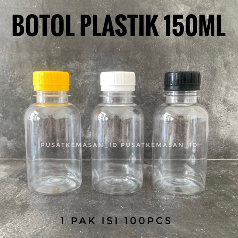 Jual 100 PIECES BOTOL 150ML PET PLASTIK DOT ALBUMIN KOPI SUSU BUMBU ...