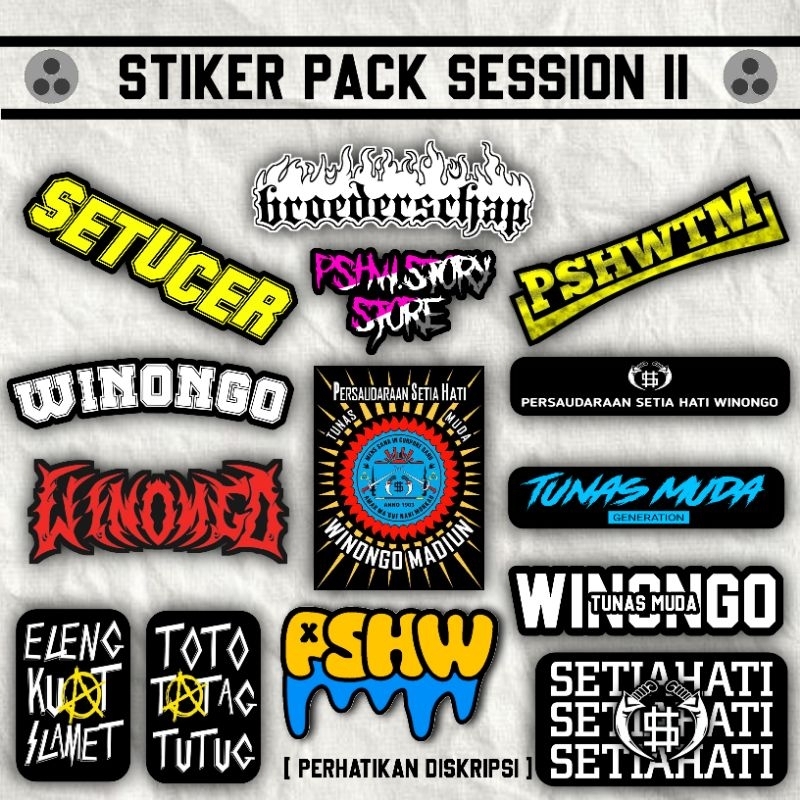 Jual STIKER PSHW PACK ISI 13 VARIAN // CUT LASER //ZIPLOCK | Shopee ...