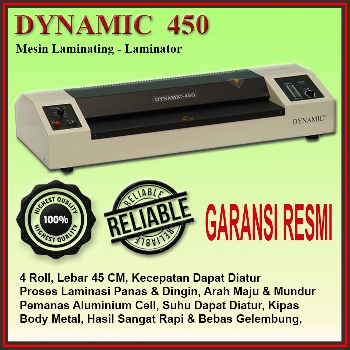 Jual DYNAMIC 450 | Mesin Laminating, Laminator Double Folio, Official ...