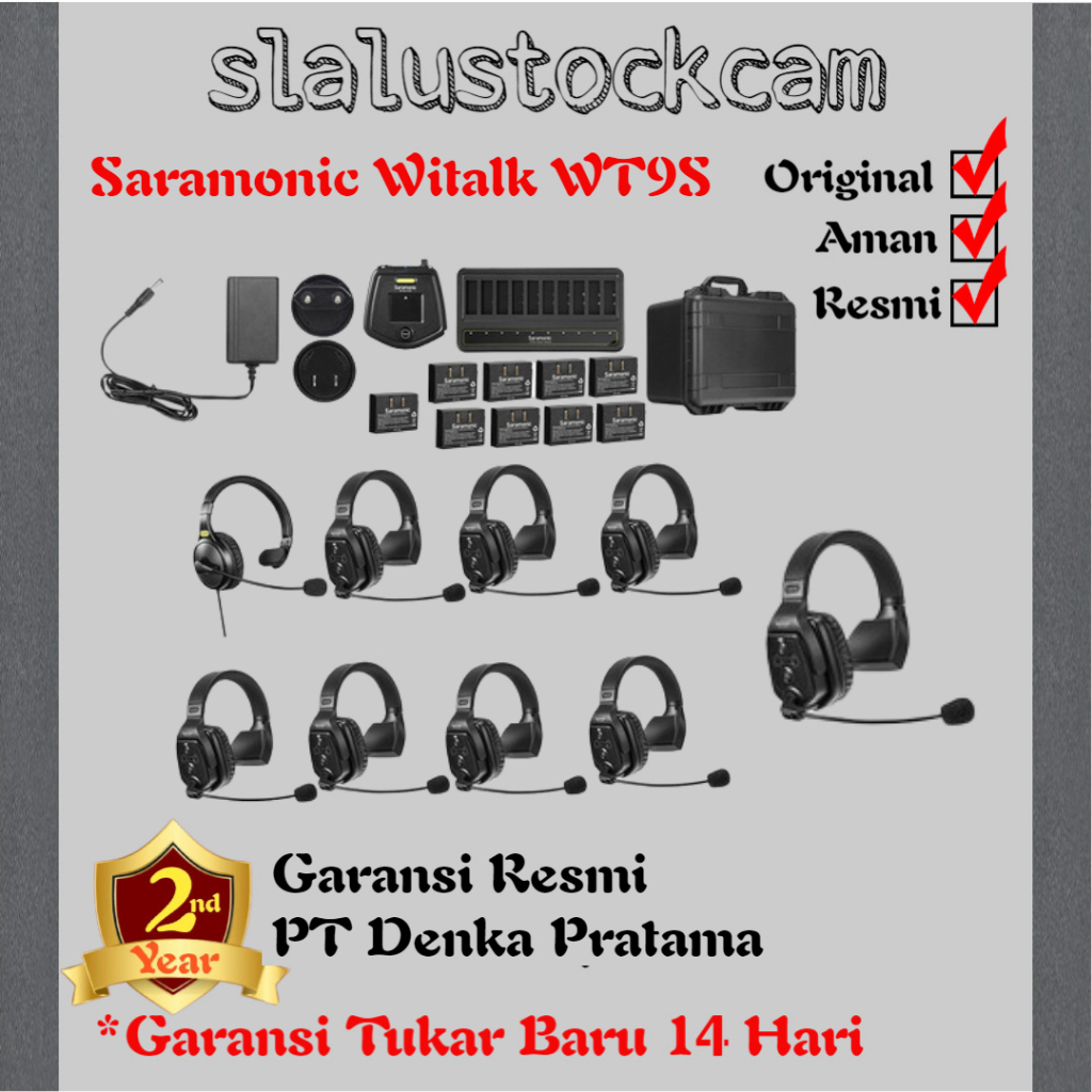 Jual Saramonic WiTalk-WT9S 9-Person Full-Duplex Wireless Intercom System | Shopee Indonesia