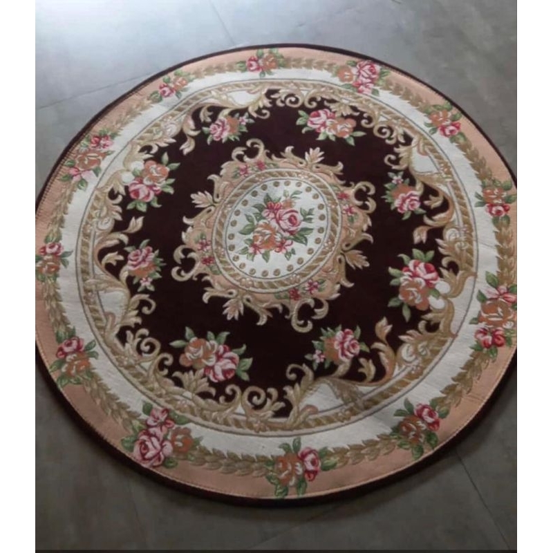 Jual Keset Motif Bunga Flower Blue Pink Unik Mewah Karpet Bulst Turky ...