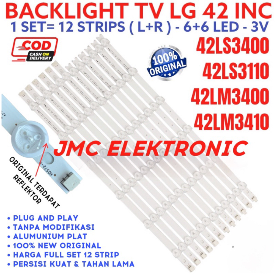 Jual BACKLIGHT TV LED LG 42 INCH 42LS3400 42LS3100 42LS3110 42LM3400 LAMPU LED TV LG 42LS ...