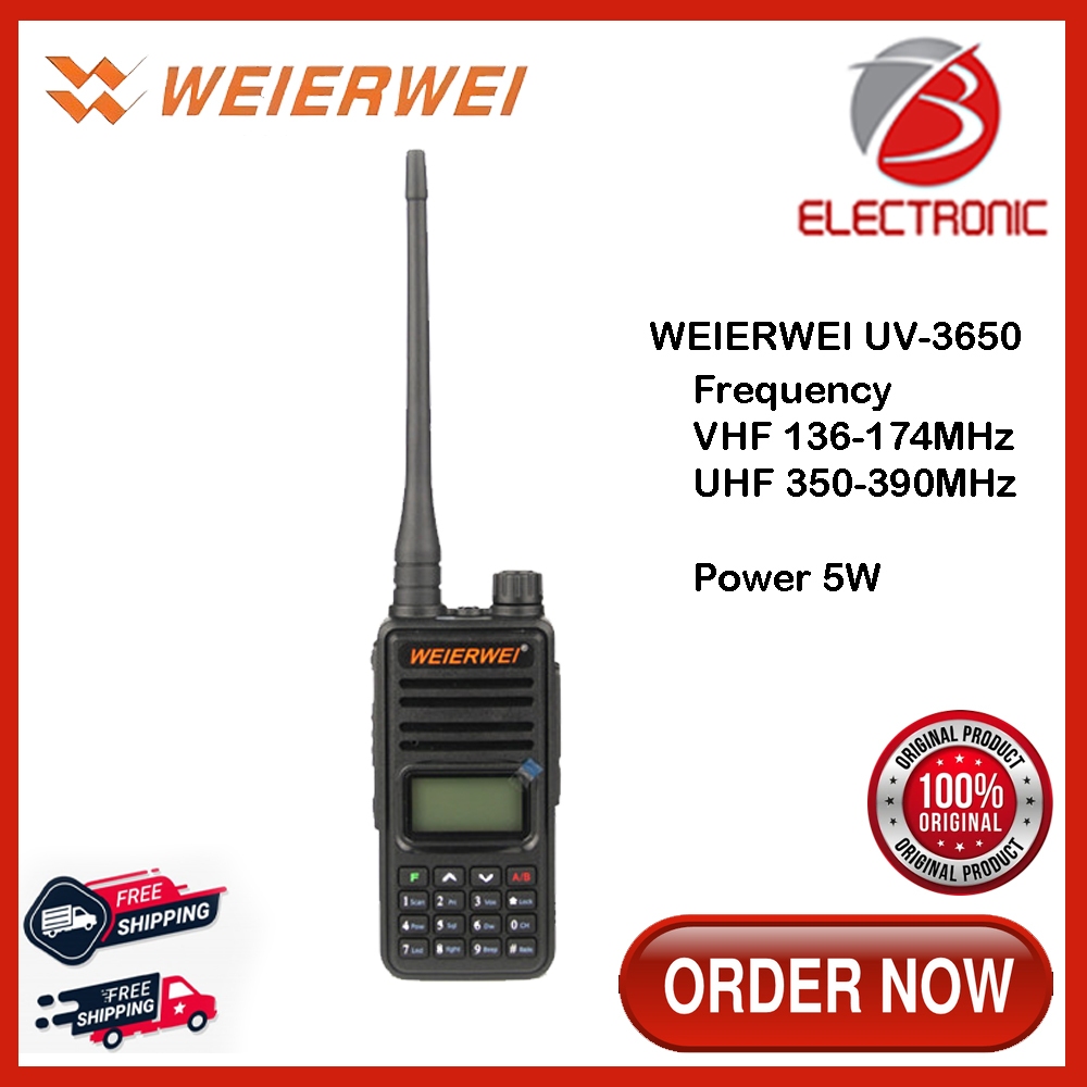 Jual HT WEIERWEI UV-3650 / HT Weierwei Dual Band VHf Uhf Low | Shopee Indonesia