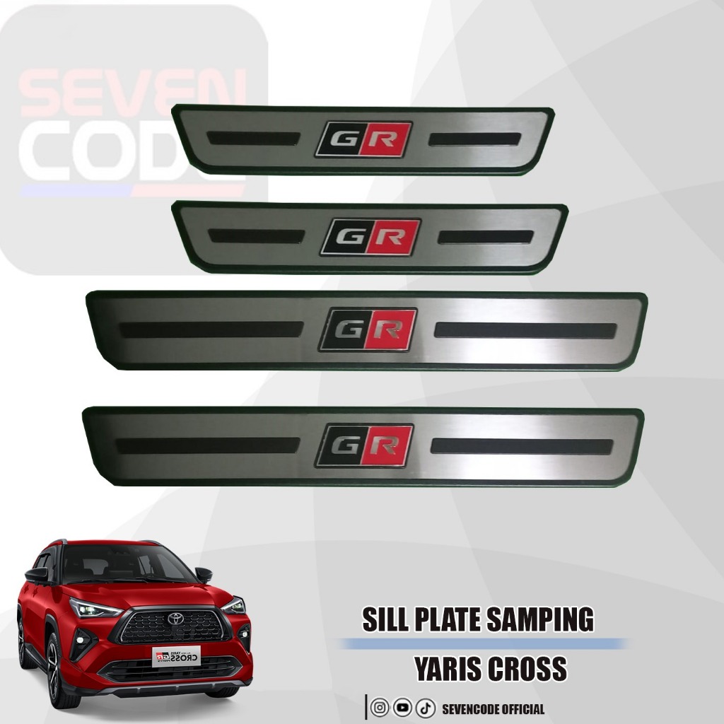 Jual SCUFF PLATE ALL NEW YARIS CROSS GR SPORT STAINLESS SILL PLATE ...