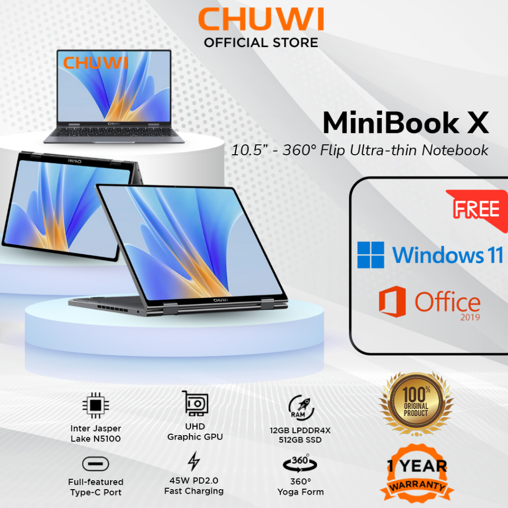 Jual Chuwi Laptop MiniBook X 10.51 inch 2K full touchscreen 12GB DDR4 ...