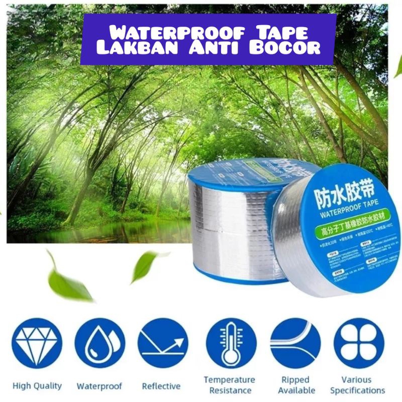 Jual Waterproof Tape Lakban Anti Bocor Tahan Panas Lem Anti Air Super Lengket Aluminium Foil ...