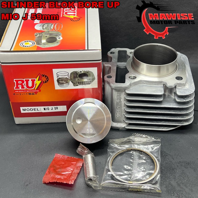 Jual CYLINDER SILINDER BLOK SEHER BORING BORE UP MIO J FINO FI 115 MIO SOUL GT 59 MM 59MM ...