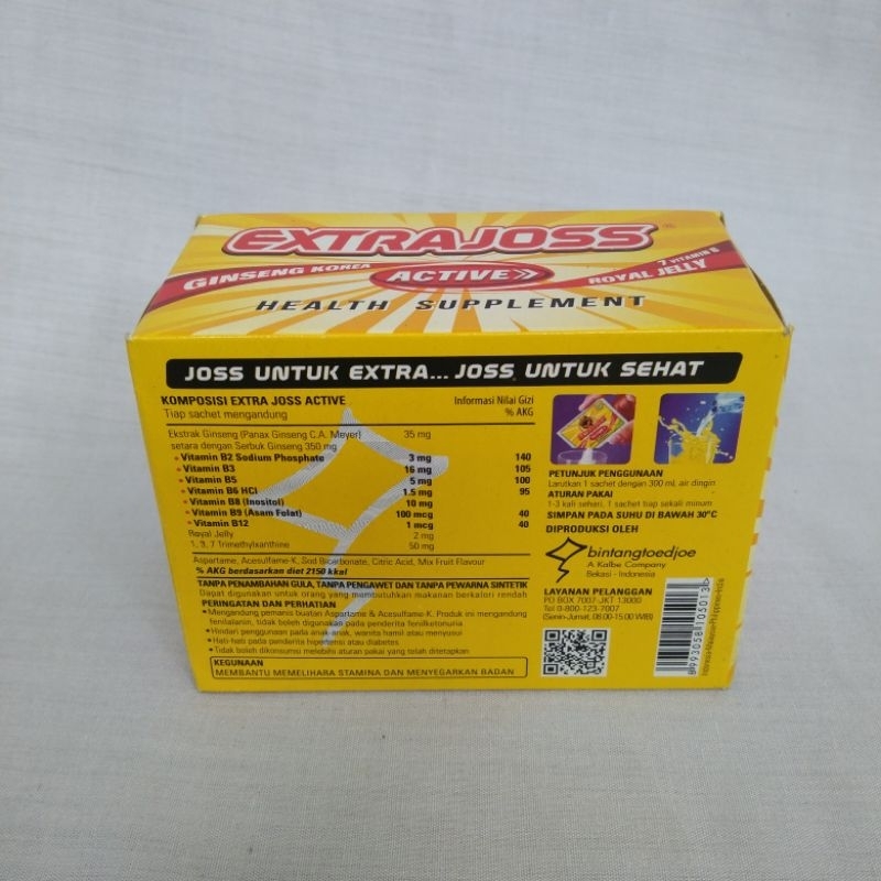 Jual EXTRAJOSS- MINUMAN BERENERGI drink 1pack 12pcs 4gr | Shopee Indonesia