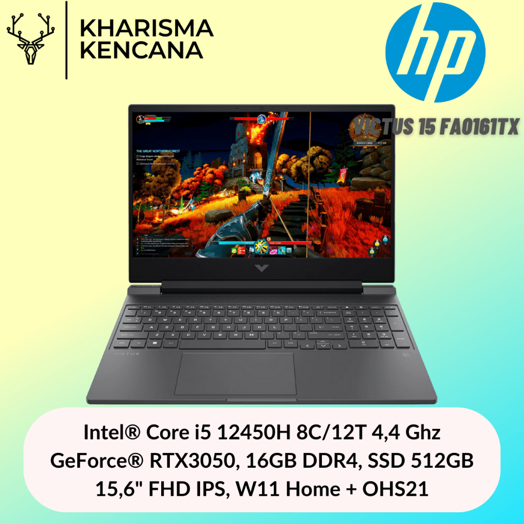 Jual HP VICTUS 15 FA0178TX CORE i5 12450H 16GB 512SSD RTX3050 15.6"FHD Win11 | Shopee Indonesia