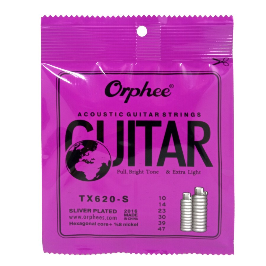 Jual Orphee TX620-S Senar Gitar Akustik String Silver Plated 1 Set ...