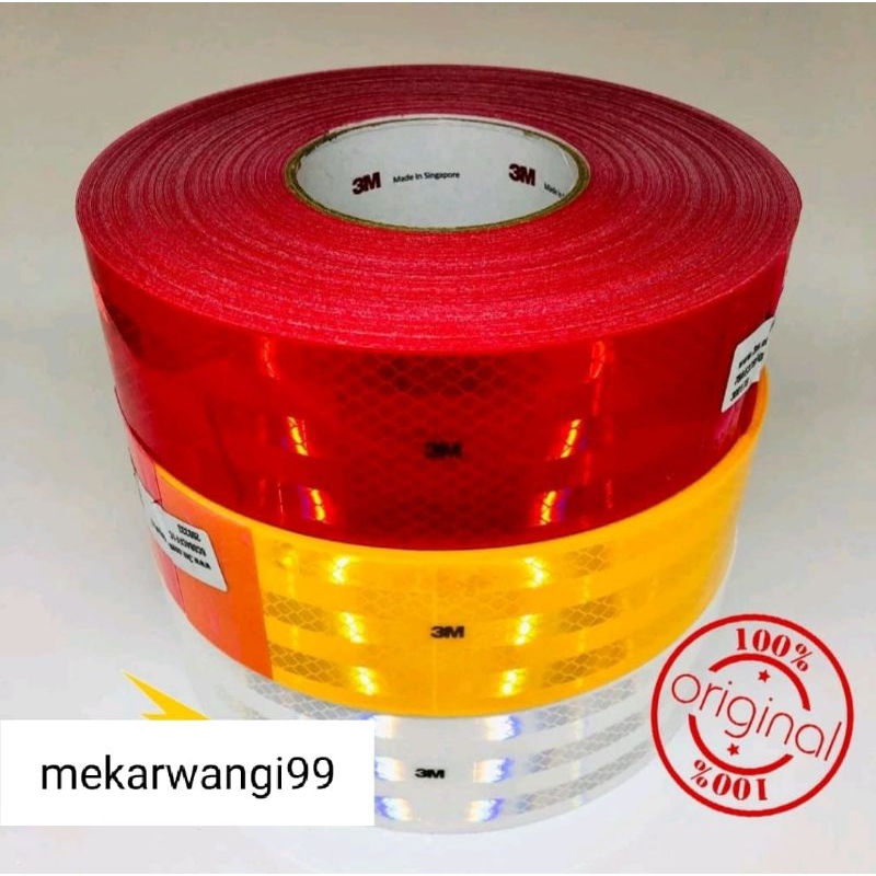 Jual Stiker reflektor 3M 5cm x 45M stiker pemantul cahaya uji kir ...