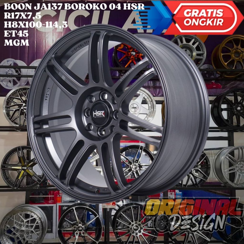 Jual Velg Mobil Ring 17 HSR BOON R17 Cocok Untuk Mobilio Mazda2 Galant Vios | Shopee Indonesia