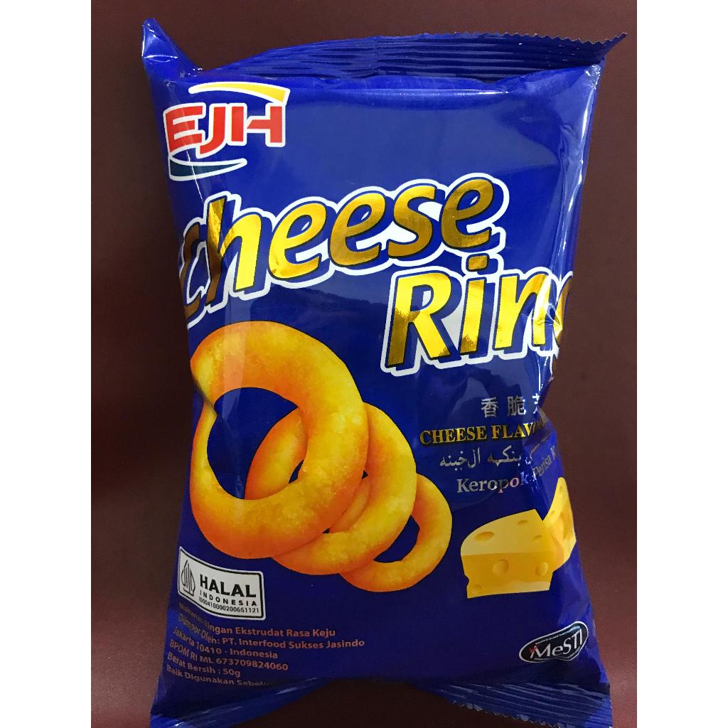 Jual EJH Snack Ring Cheese Ring 50g - Cemilan Cincin Keju Cheese Ring ...