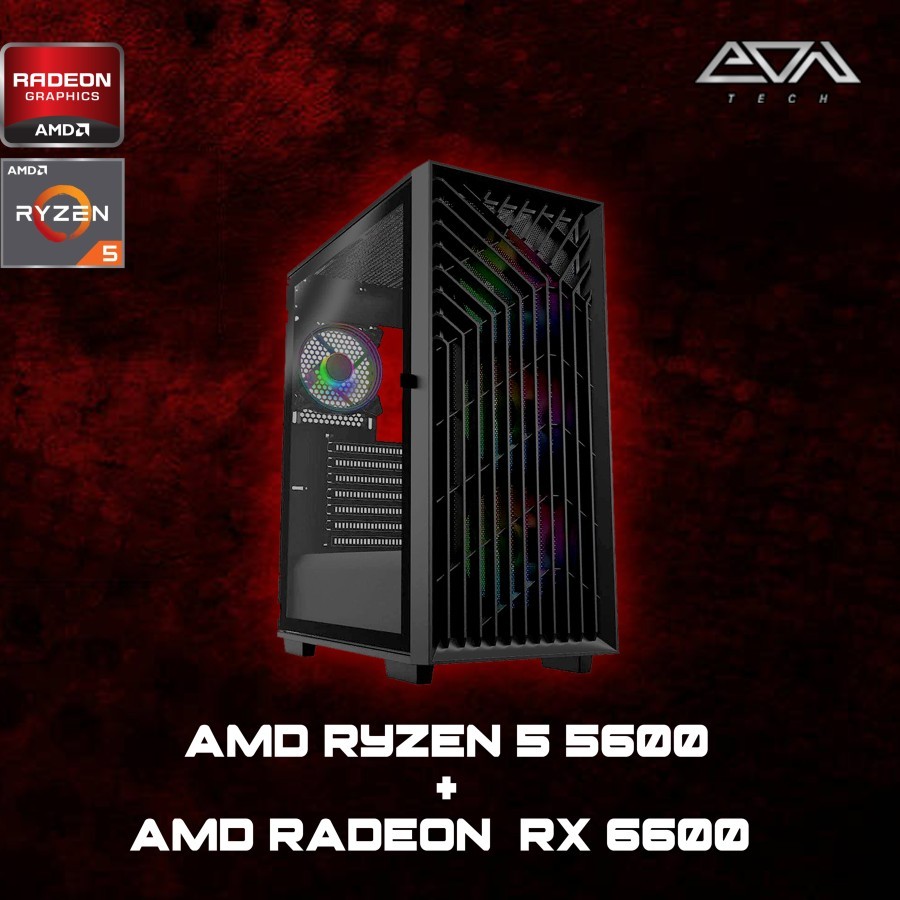 Jual PC Gaming Komputer Rakitan AMD Zen3 |Ryzen 5 5600| RX 6600 |8GB |250GB |550W | Shopee Indonesia