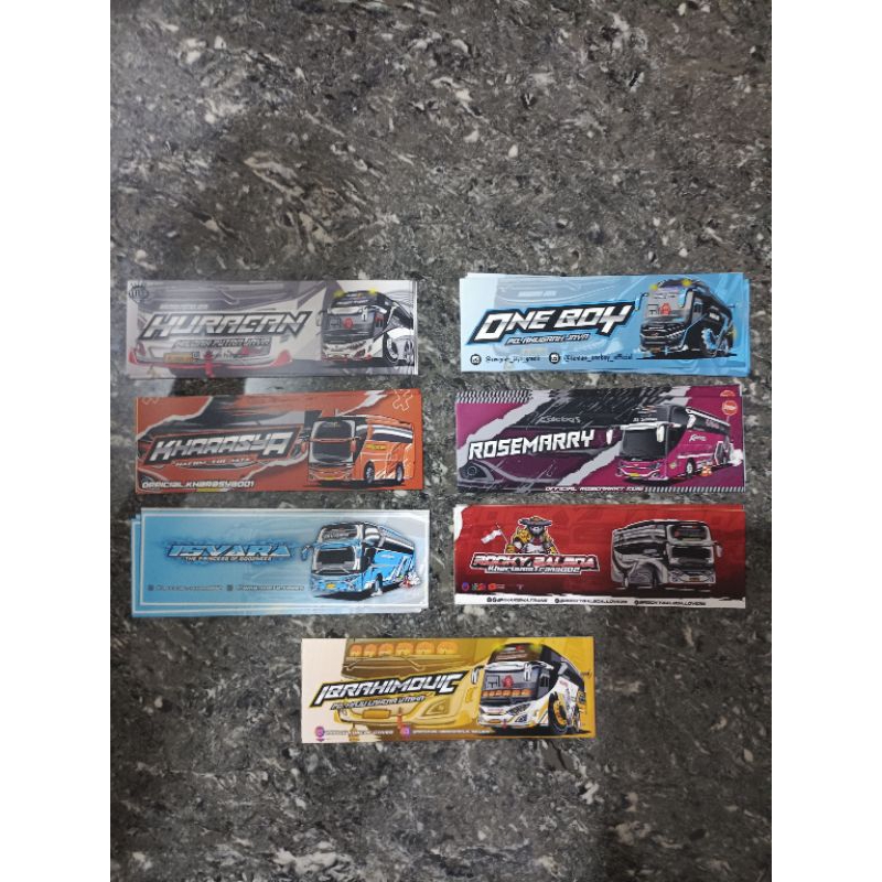Jual stiker bus murah 7 model isi 30 pcs | Shopee Indonesia