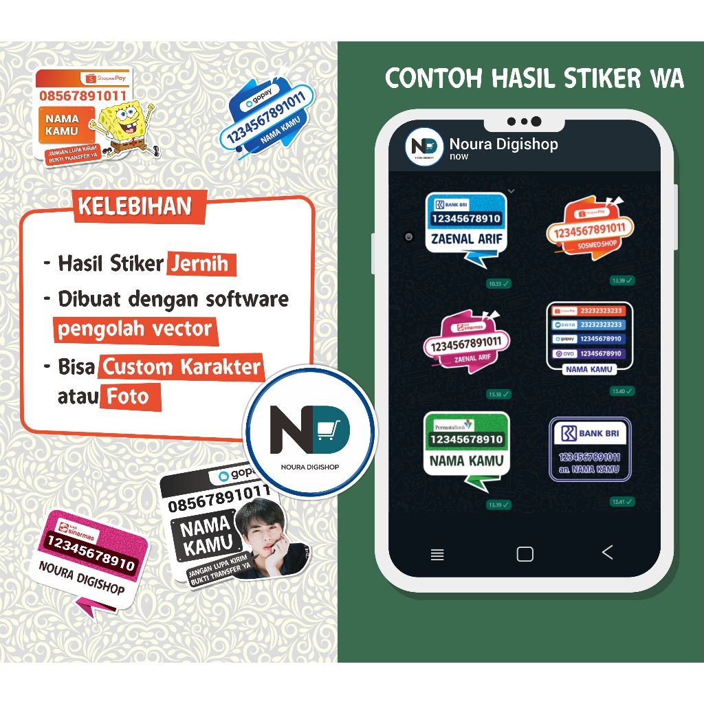 Jual Stiker WA/ Rekening/ Dompet Digital | Shopee Indonesia