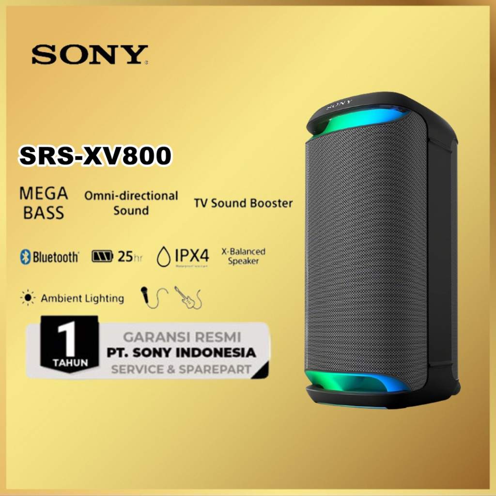 Jual Sony SRS-XV800 Wireless Bluetooth Karaoke Party Speaker IPX4 XV ...