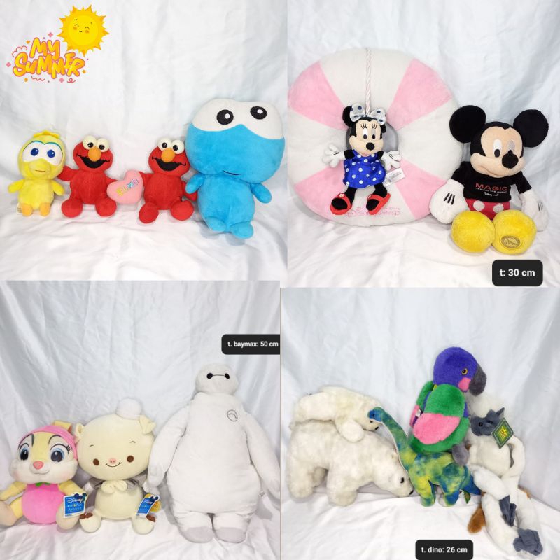 Jual Boneka Paket Miss Bunny Mickey Minnie Baymax Burung Macaw Beruang ...