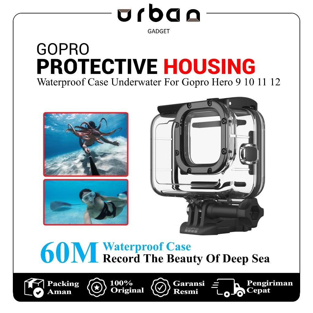 Jual GoPro Protective Housing + Waterproof Case For Hero 9, Hero 10 & Hero 11 | Shopee Indonesia