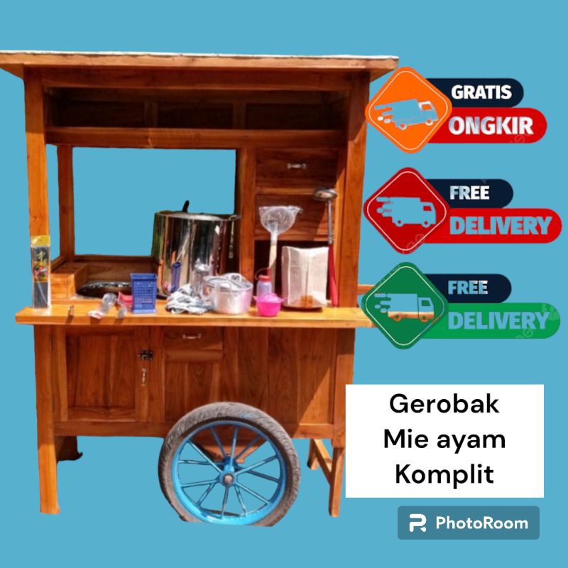 Jual gerobak mie ayam komplit free ongkir | Shopee Indonesia
